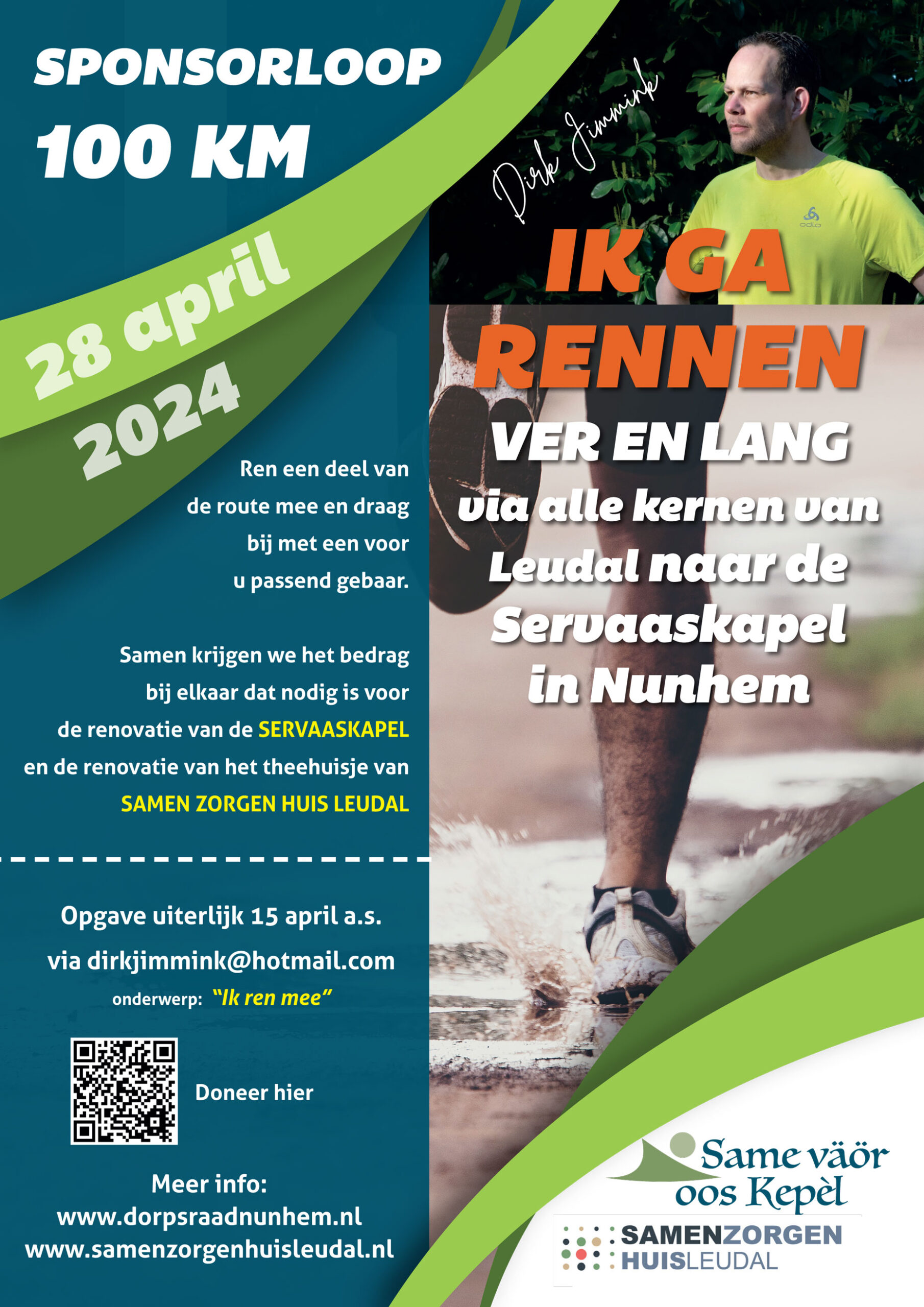 Sponsorloop voor de kapel – Dorpsraad Nunhem (gemeente Leudal)